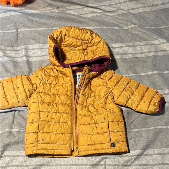 GAP | Jackets & Coats | Gap Kids Yellow Puffer Jacket With Star Pattern ...